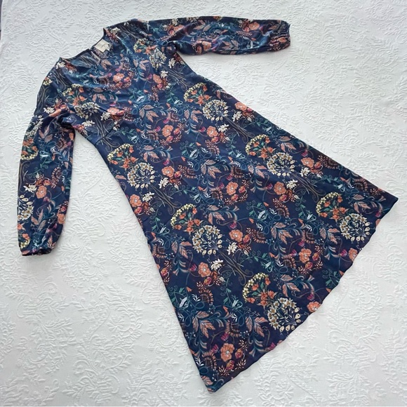 Lulus | Dresses | Nwt Lulus I Madeline Garden Splendor Navy Blue Floral ...